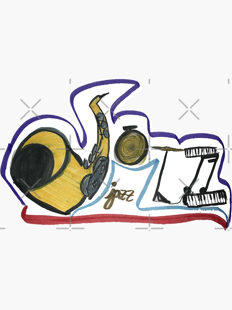 "Jazz!" Sticker for Sale by Jodie-0- | Redbubble