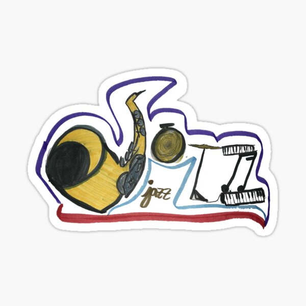 "Jazz!" Sticker for Sale by Jodie-0- | Redbubble