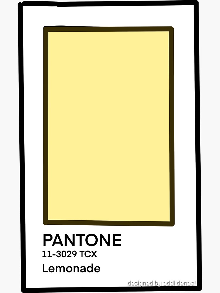 "pantone lemonade design" Sticker for Sale by colorpop19 | Redbubble