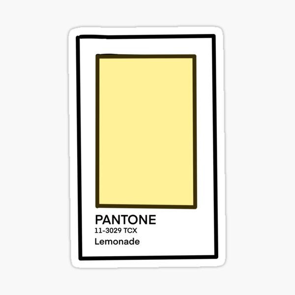 "pantone lemonade design" Sticker for Sale by colorpop19 | Redbubble