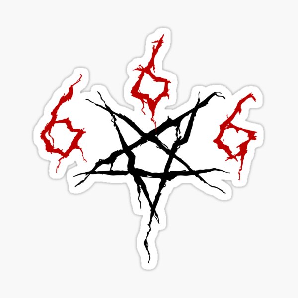 "666 pentagram - Number of the beast" Sticker by RAWWR | Redbubble