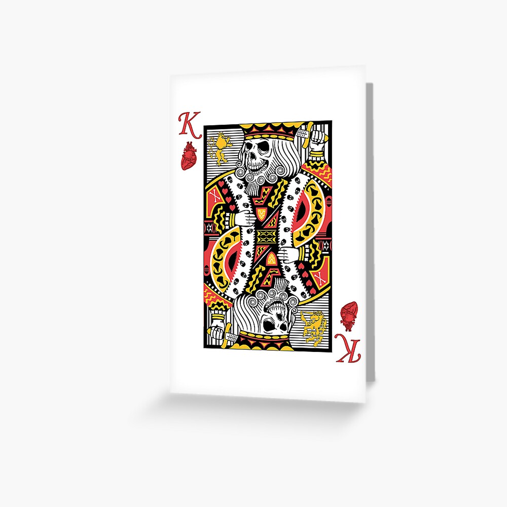 "Horror Skeleton King Playing Card" Greeting Card for Sale by ...