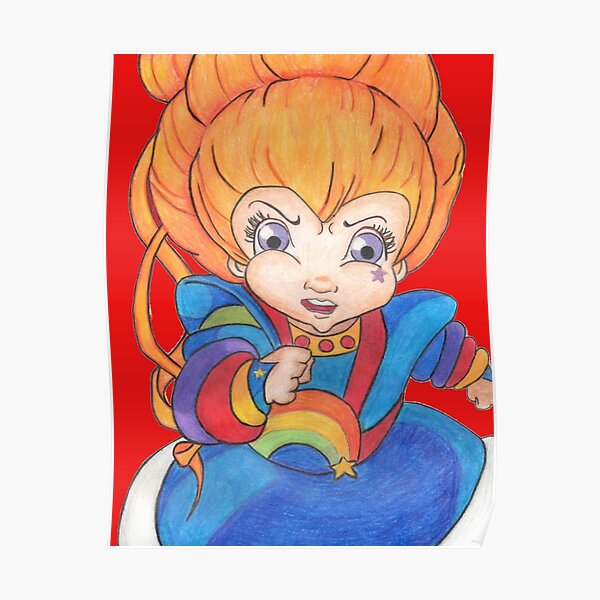 "Angry Rainbow Brite" Poster by tiffanycanpaint | Redbubble