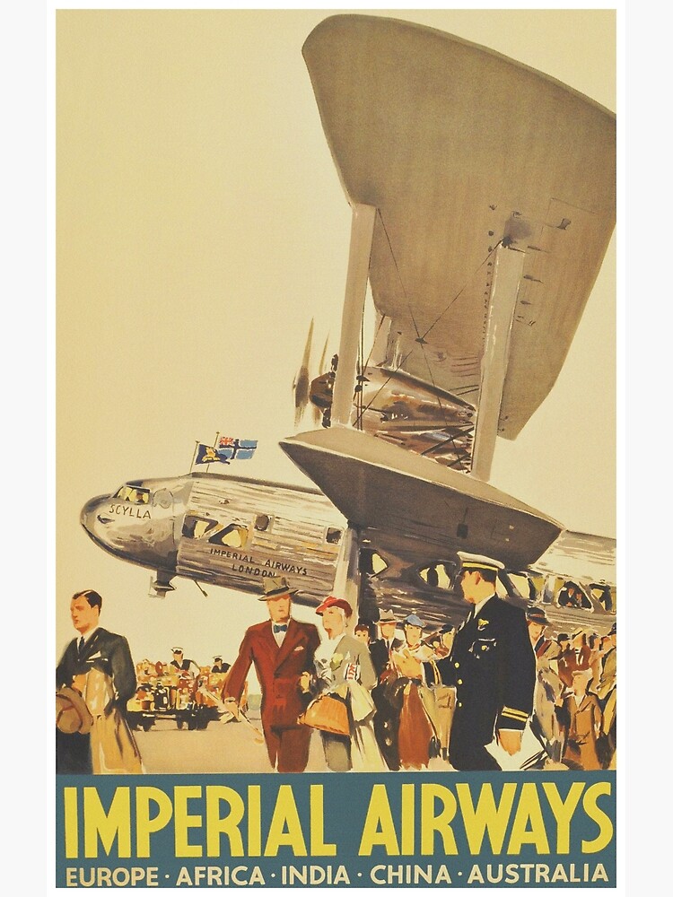 "Imperial Airways,International, Vintage Travel Poster" Poster for Sale ...