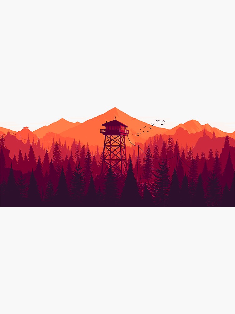 "Firewatch Face Mask" Sticker by Different325 | Redbubble