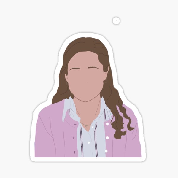 "Pam Beesly Sticker" Sticker for Sale by Sarista1 | Redbubble