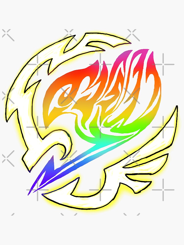 "Rainbow Fairy Tail Mark" Sticker for Sale by LunaAckerman | Redbubble