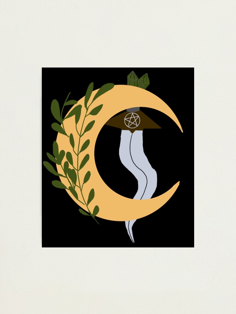 "Crescent Moon with Sword and Crystals" Photographic Print by ...