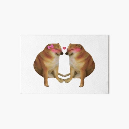 "Blushing Cheems and Cheemsette" Art Board Print by weems | Redbubble