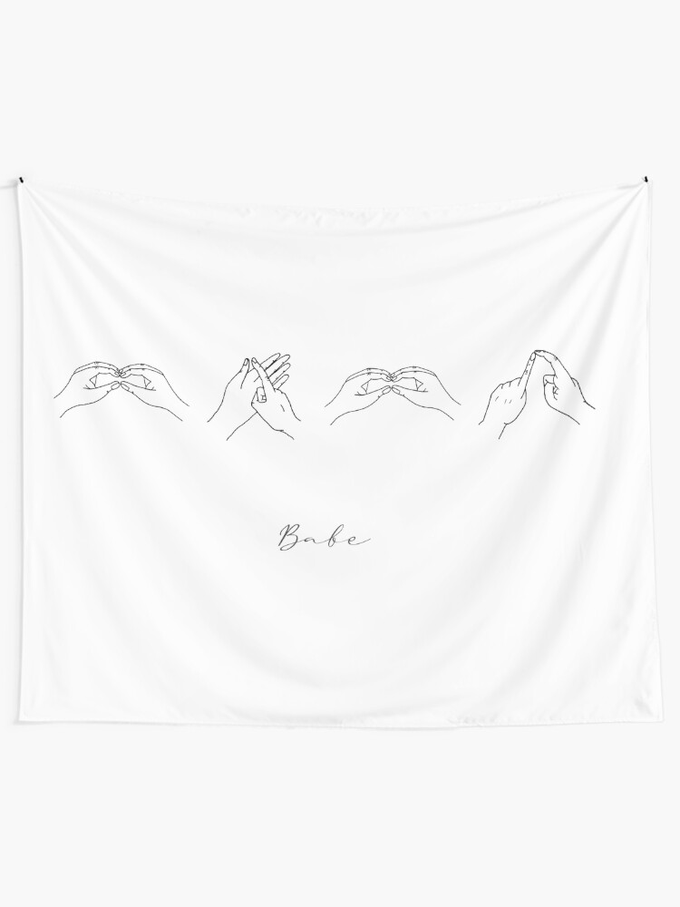"Sign Language 'babe' illustration " Tapestry by Ella-Lucia | Redbubble