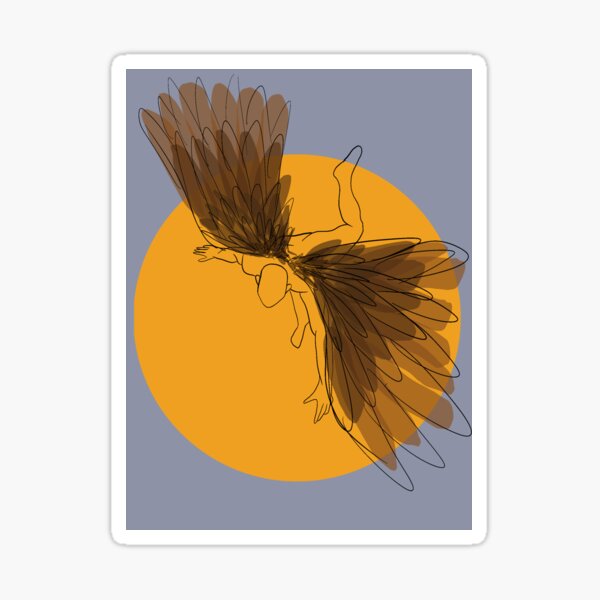"Icarus" Sticker by kfaithart | Redbubble