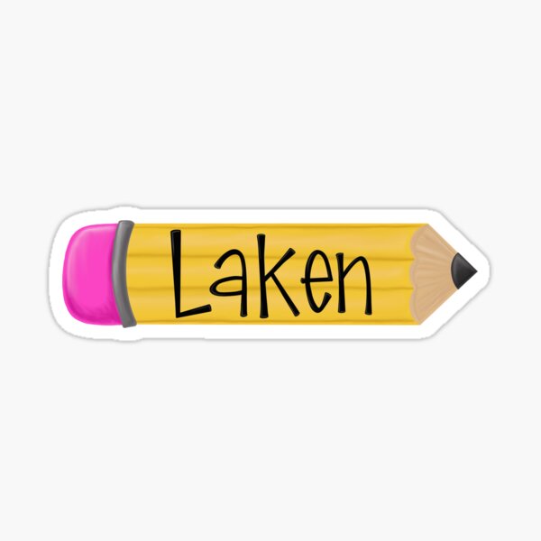 "Laken Pencil" Sticker by BrookeBrielle | Redbubble