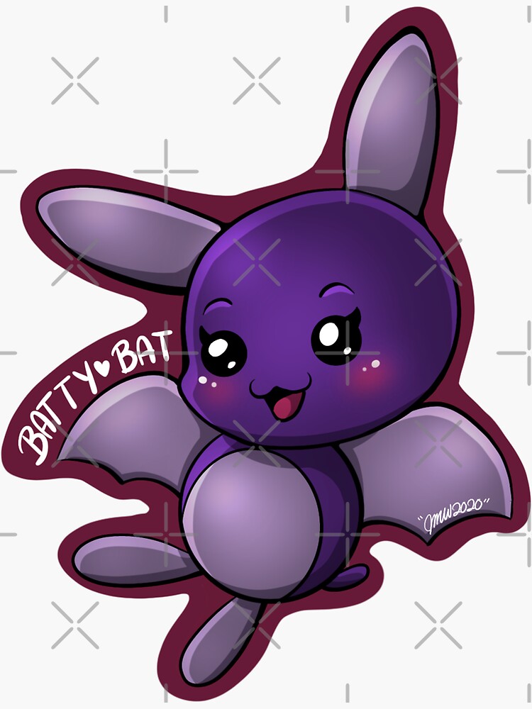 "Creepy Cuties and Cryptids - Bat" Sticker for Sale by CrimsonDreamer ...