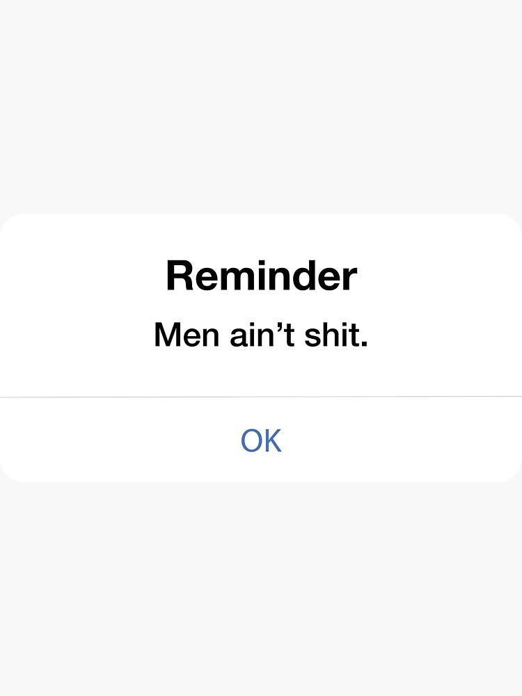 "Men Reminder" Sticker for Sale by jennatesner | Redbubble