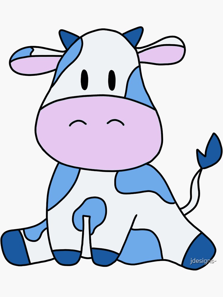 "blueberry cow" Sticker for Sale by jdesigns- | Redbubble