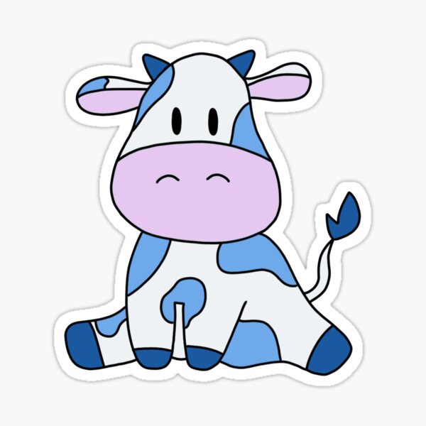 "blueberry cow" Sticker by jdesigns- | Redbubble