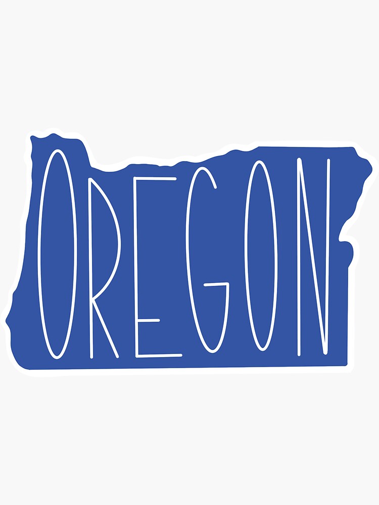 "oregon sticker " Sticker for Sale by letteringbylila | Redbubble