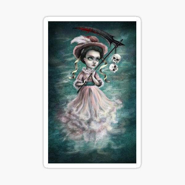 "Lady Death" Sticker by DianaLevinArt | Redbubble