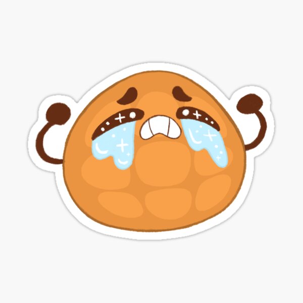 "Crying Waffle" Sticker for Sale by mimiranger | Redbubble