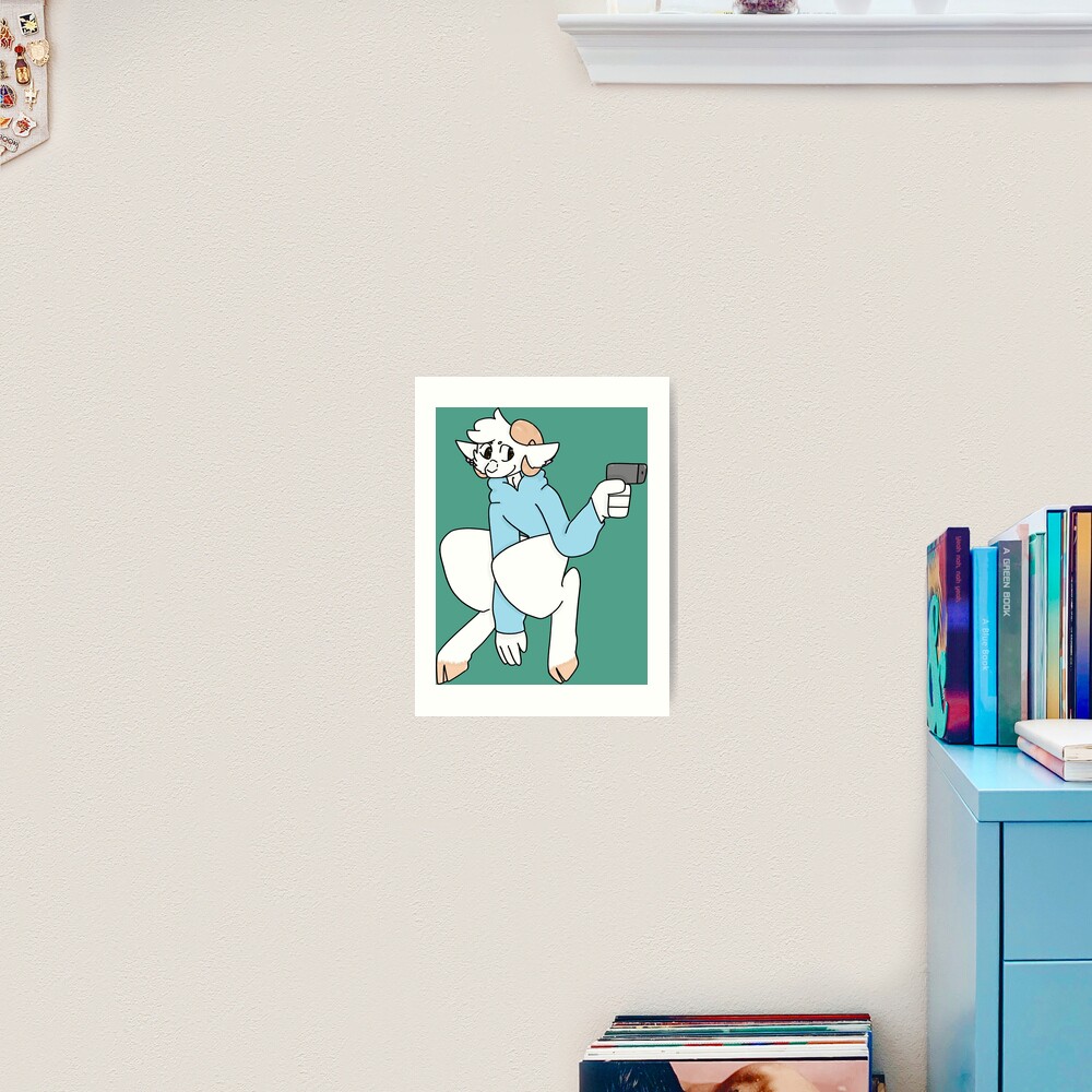 "Jschlatt With A Gun" Art Print for Sale by JackTheKit-Kat | Redbubble