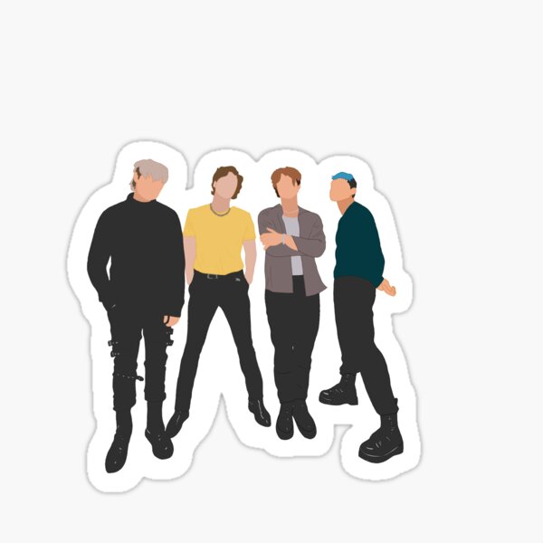 "5sos photo shoot drawing" Sticker by graceestickers | Redbubble