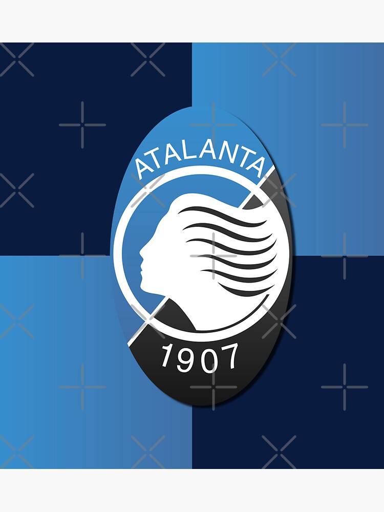 " Atalanta Football Club Logo Original Colors Cyan with Darkness ...