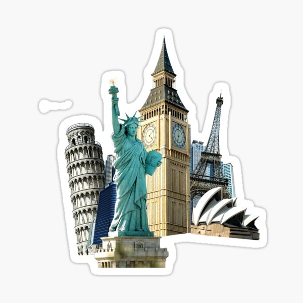 "Travelling Around The World" Sticker for Sale by renatofalco | Redbubble