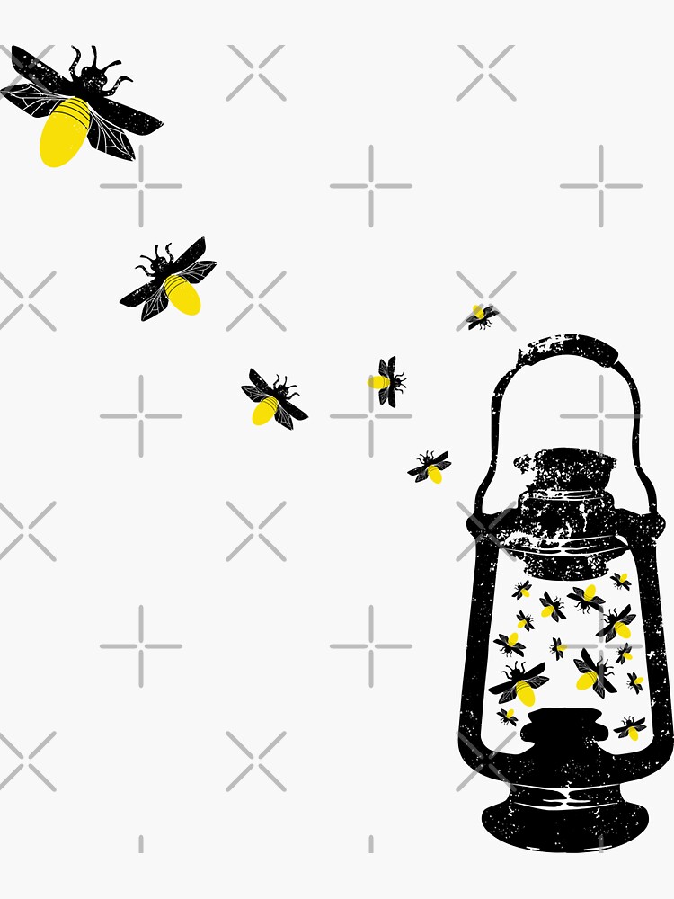 "Mod Firefly Lights Up Lantern, Camping Summer" Sticker for Sale by ...