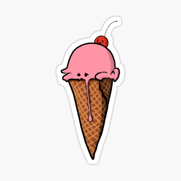 "Sad Cone" Sticker for Sale by easyjig333 | Redbubble