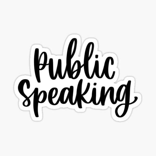 "Public Speaking - Folder/Binder" Sticker for Sale by RT-Lettering ...