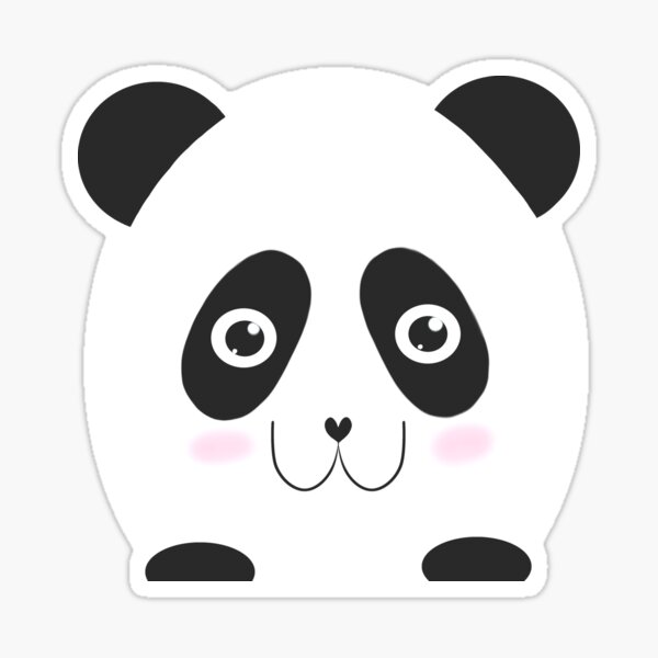 "Cute shy Panda" Sticker by EmotionArt | Redbubble