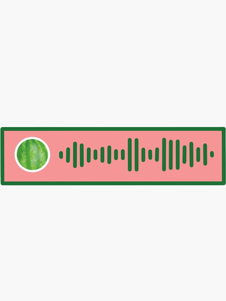 "Watermelon Sugar Working Spotify Code " Sticker for Sale by ...