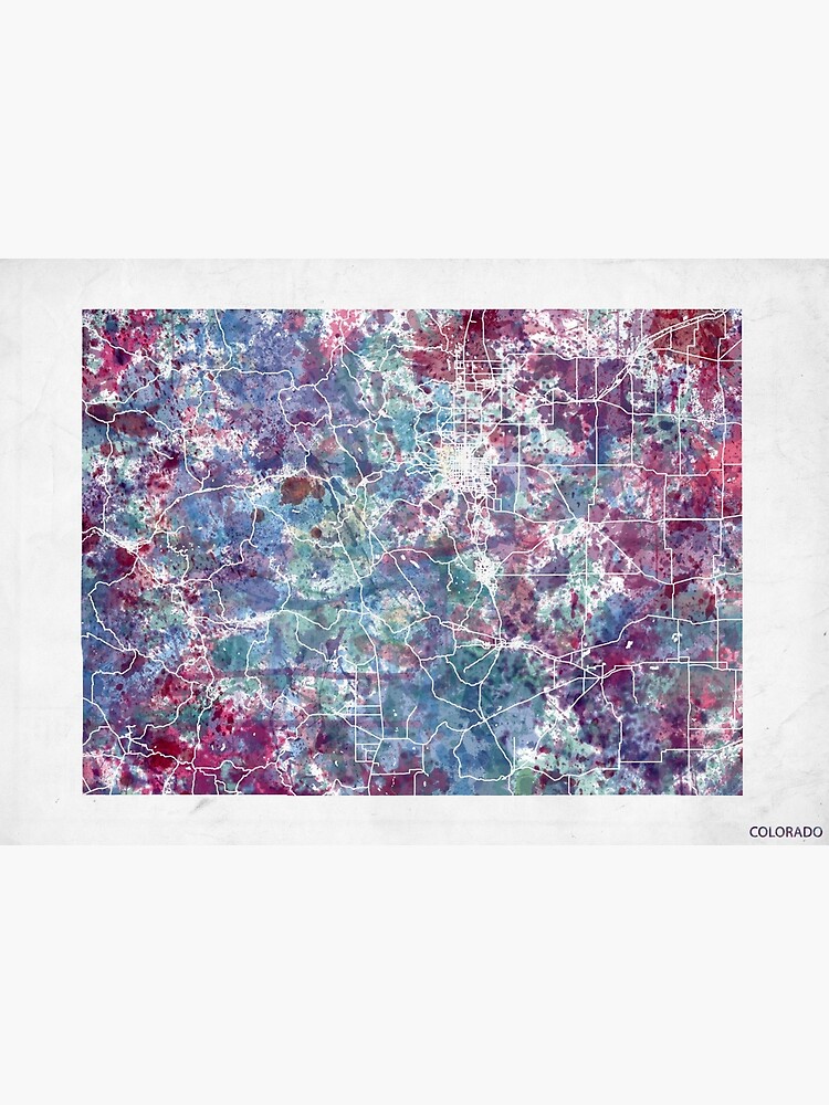 "colorado map cold colors" Poster for Sale by MapMapMaps | Redbubble