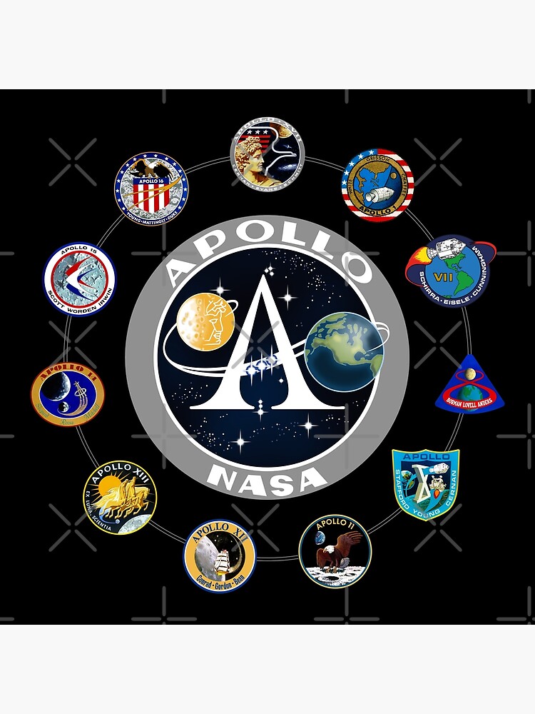 Apollo Program, All Missions Patch Badge Premium Matte Vertical Poster ...
