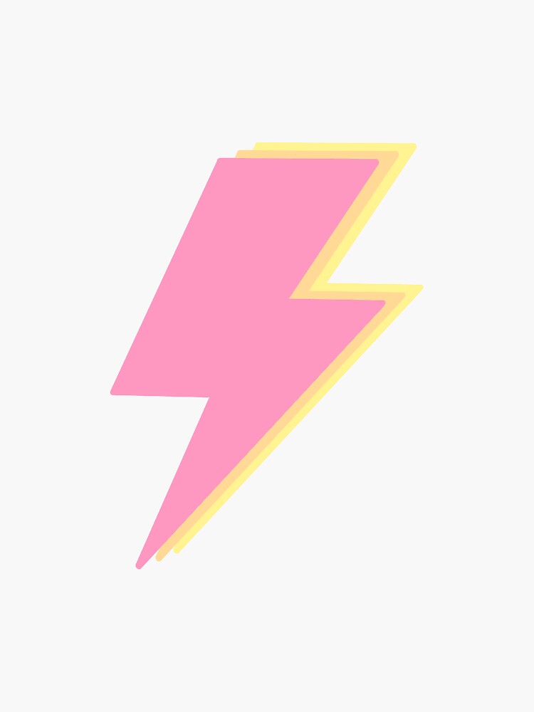 "Pastel Lightning Bolt" Sticker by meganhoban | Redbubble
