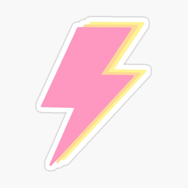"Pastel Lightning Bolt" Sticker by meganhoban | Redbubble