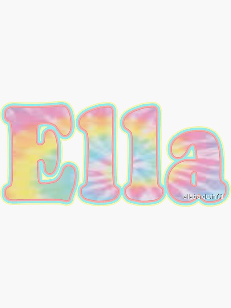 "ella name sticker" Sticker by ellabaldwin01 | Redbubble