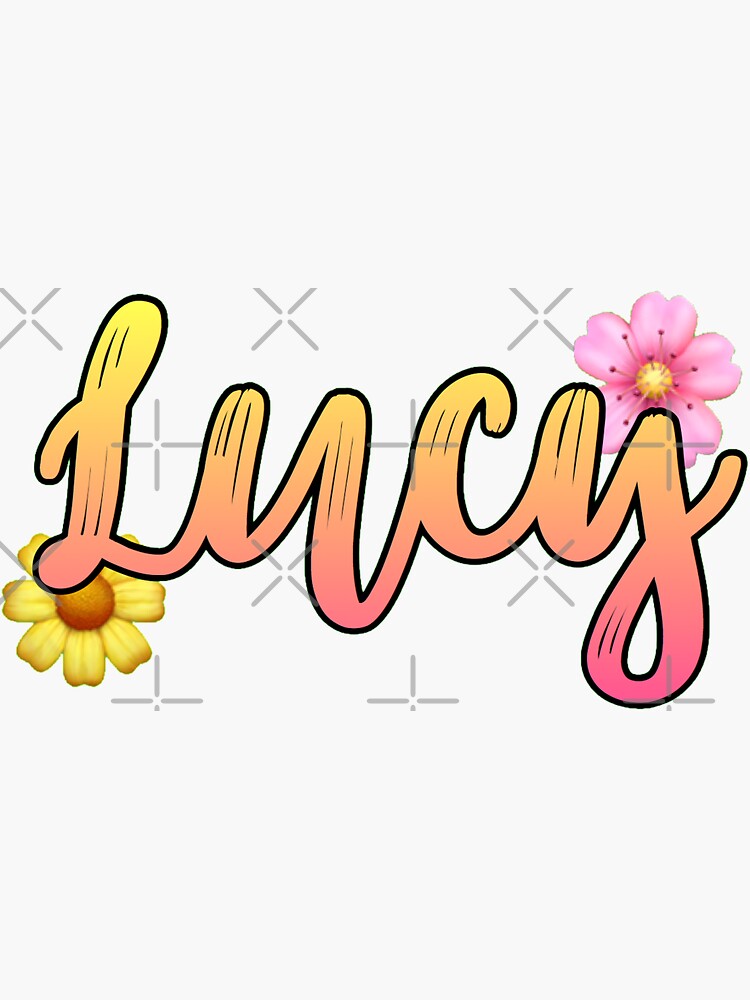 Pink And Yellow Lucy Sticker Sticker For Sale By Sophdoestickers