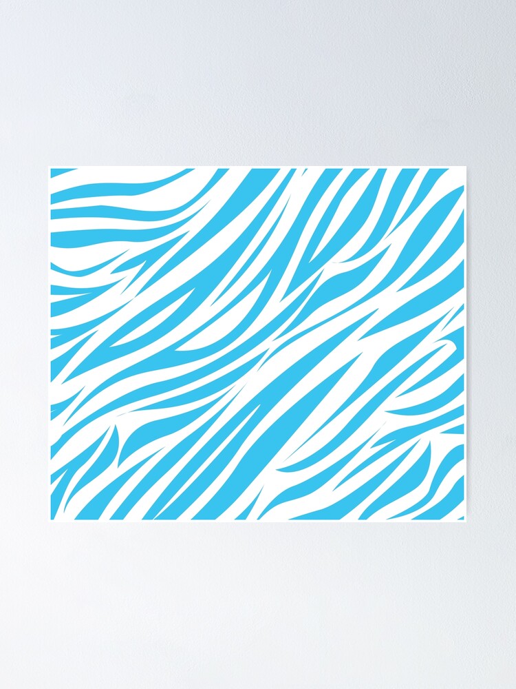 "Blue Tiger Stripe Print" Poster for Sale by tredhayes12 | Redbubble