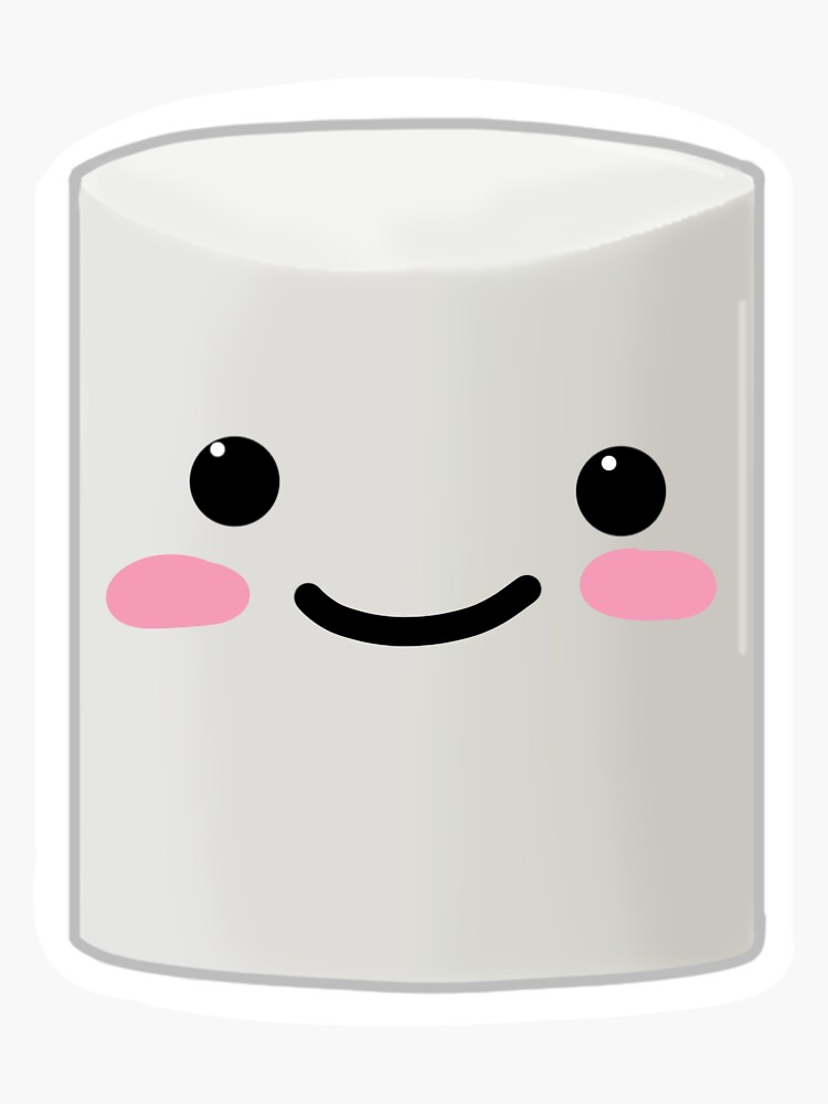 "Cute Marshmallow Sticker" Sticker for Sale by MakennaC2 | Redbubble