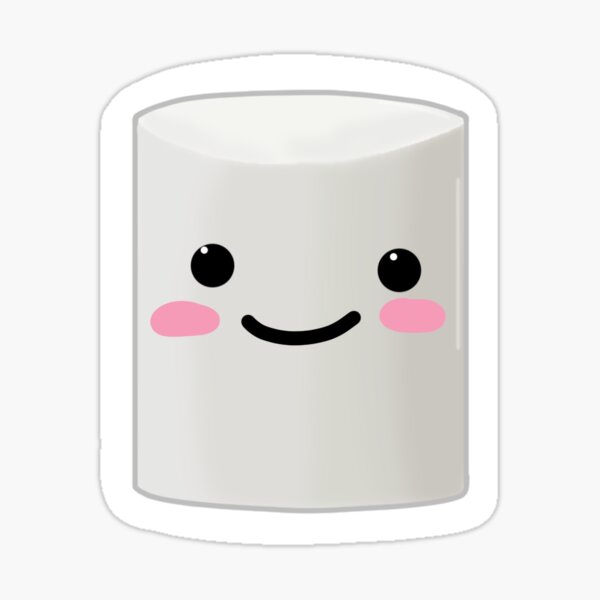 "Cute Marshmallow Sticker" Sticker for Sale by MakennaC2 | Redbubble
