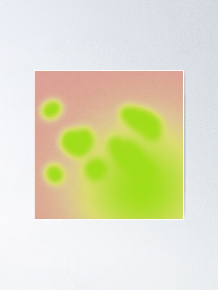 Poster « Aesthetic Neon Subtle Spots Gradient Pink and Lime Green ...