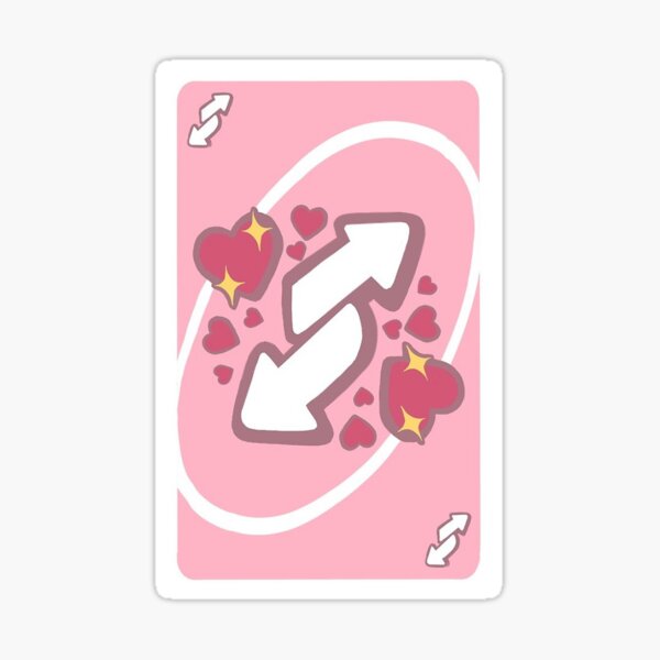 "Aesthetic pink reverse uno card" Sticker for Sale by JupiterPudding ...