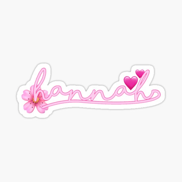 Pink Hannah Sticker Sticker For Sale By Sophdoestickers Redbubble