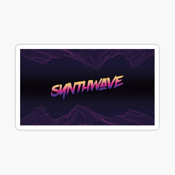 "Synthwave retro futuristic retrowave" Sticker by ArtCityDesings ...
