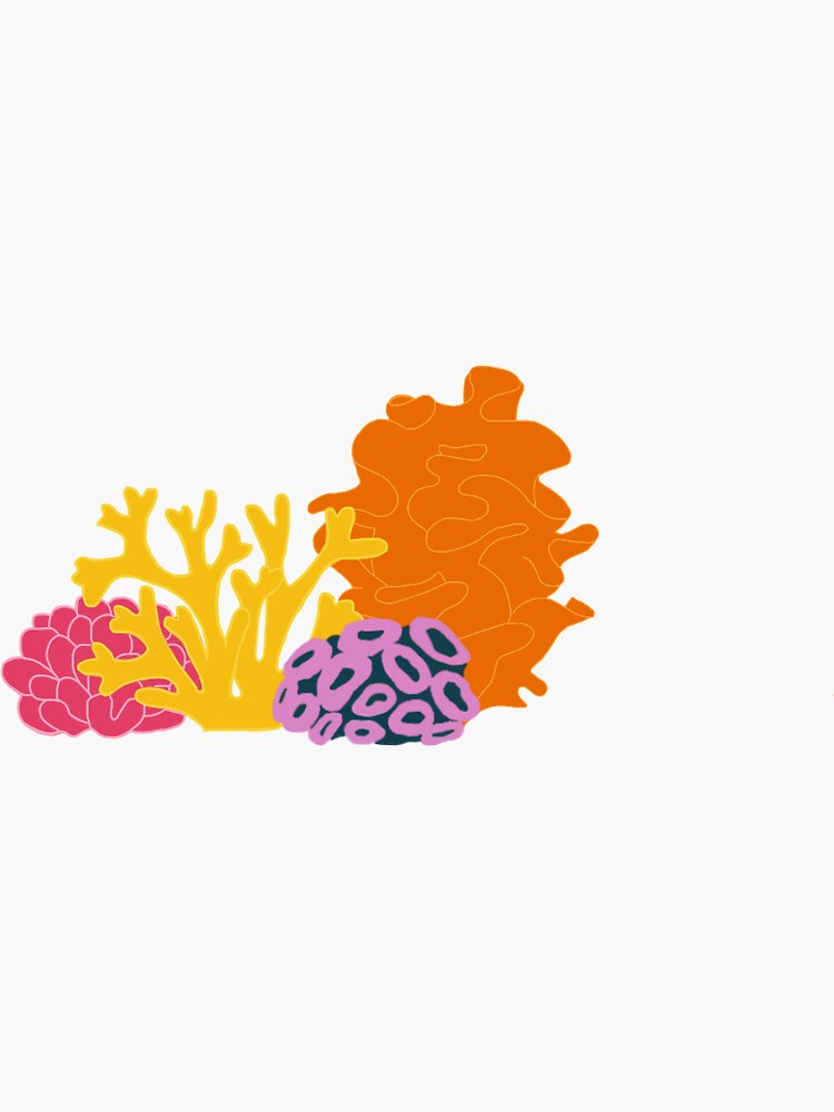 "Coral Reef" Sticker for Sale by CYBMP | Redbubble