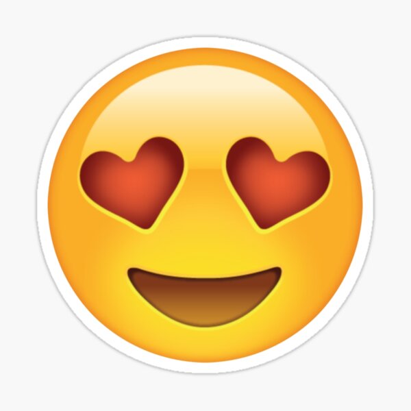 "Love emoji" Sticker by dmdeck | Redbubble