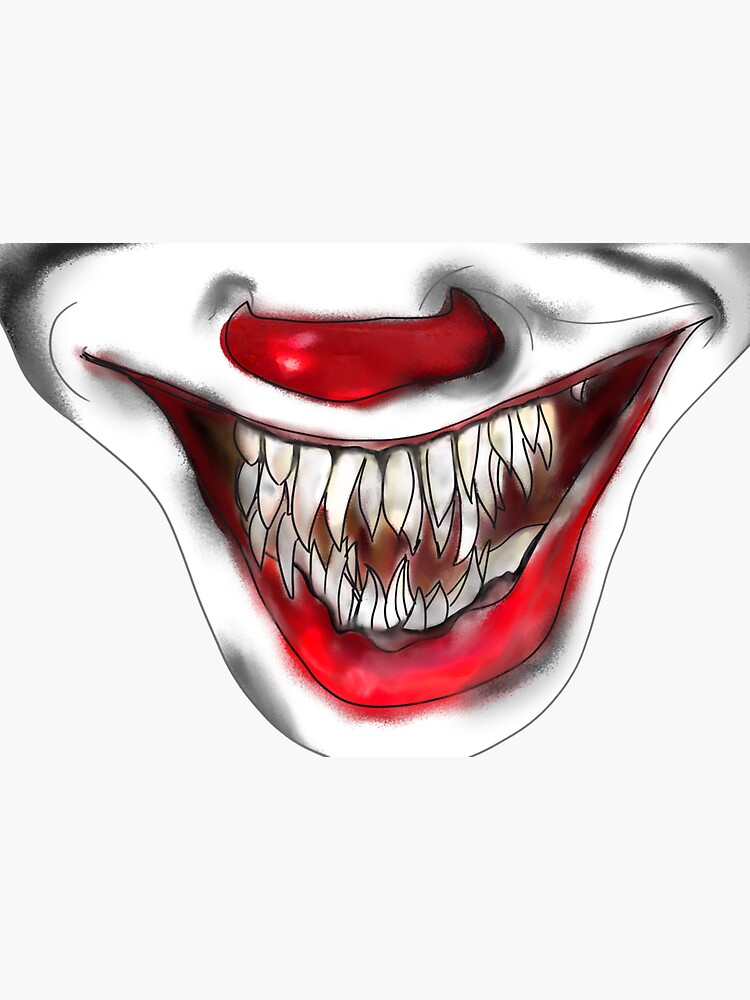 "Fang Mouth" Sticker for Sale by Traceofcolour | Redbubble