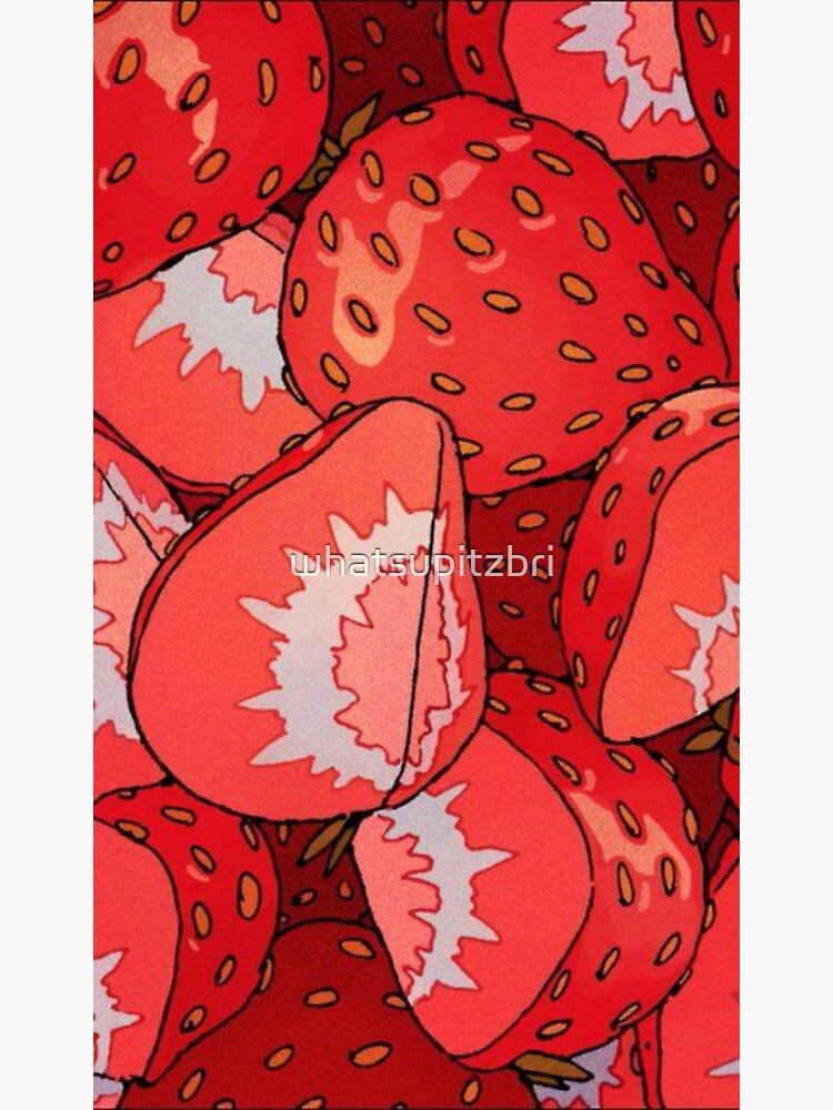 "Strawberry aesthetic" Sticker by whatsupitzbri | Redbubble