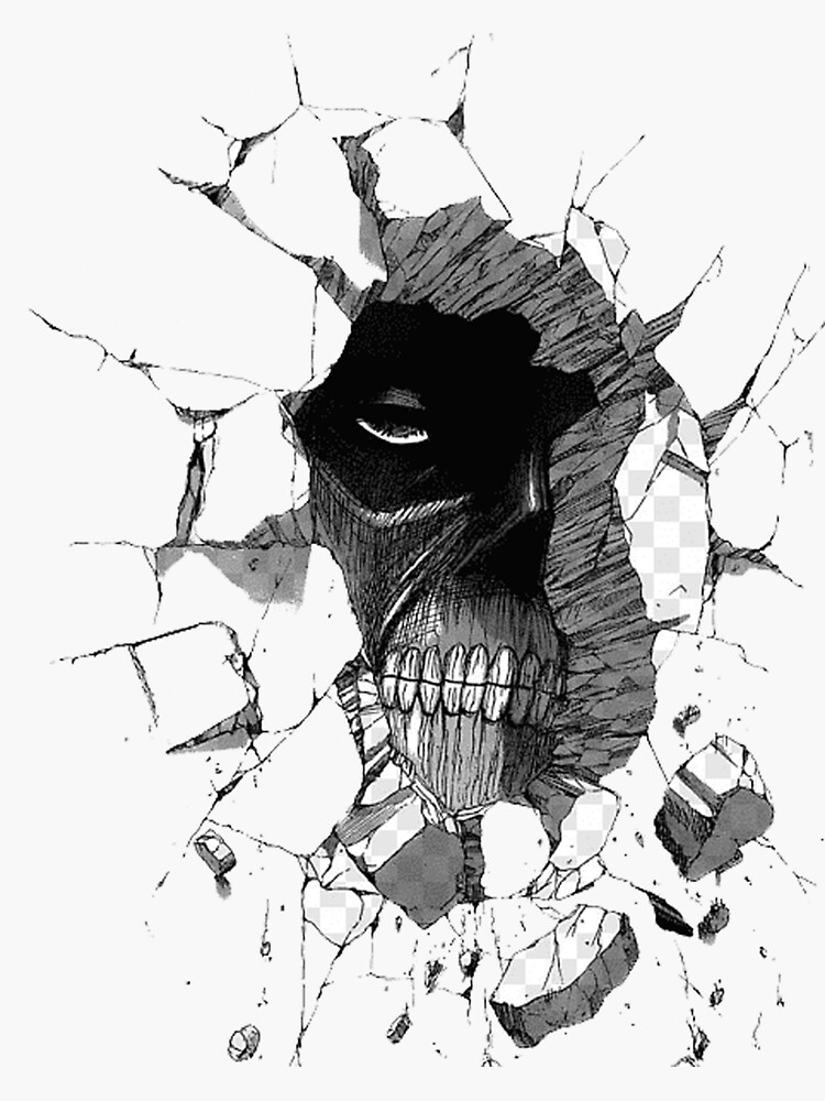 "Titan Face Sticker" Sticker for Sale by Anime-Styles | Redbubble